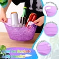 6 Pcs Plastic Ice Buckets Bulk with Handles 4.5L Oval Storage Tub Large ...