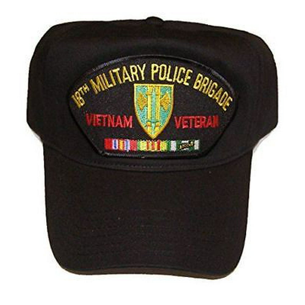 US ARMY 18TH MILITARY POLICE MP BRIGADE VIETNAM VETERAN HAT W/ CAMPAGIN ...