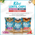 Kibo Lentil Chips Variety Pack - High Protein, Vegan, Gluten Free, Non ...