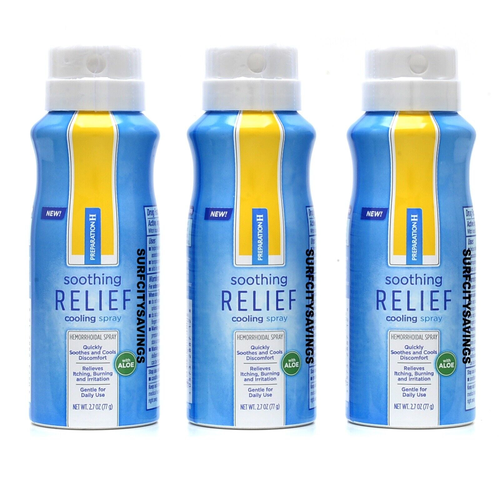 Preparation H Soothing Relief Cooling Spray, No-touch Witch Hazel Spray ...