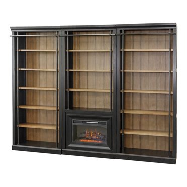 Toulouse Collection 8' Tall Traditional Wood Wall Bookcase with Ladder ...
