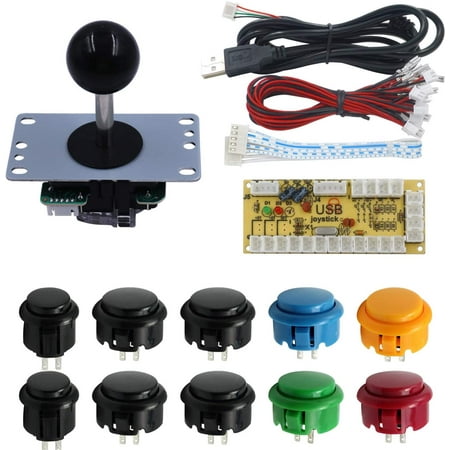 SJJX DIY Arcade Game Button and Joystick Controller Kit for Rapsberry ...