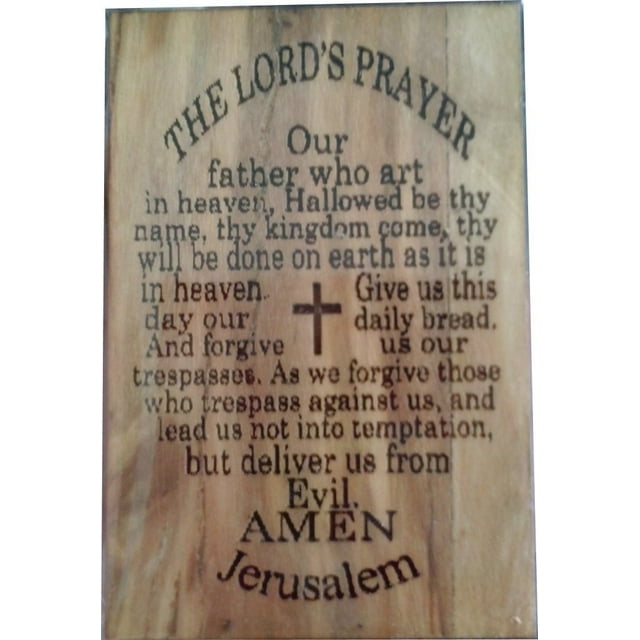 The Lord`s Prayer Magnet - Olive wood (6x4 cm or 2.4x1.6") - Walmart.com