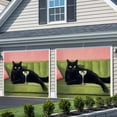 Black Cat Garage Door Banner Covers, Boho Chic Lack Animal Cocktail ...