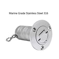 1PC Stainless Steel 316 Deck Filler GAS FUEL WASTE WATER 38mm Mirror ...