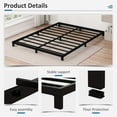 Maenizi Low 5 inch Full Size Bed Frame, Heavy Duty Metal Platform Low ...
