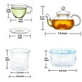 Kendal 27oz Glass Teapot with Removable Infuser, Tea Warmer, and 6 Cups ...