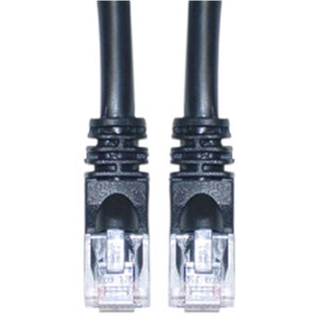 Cat6A Black Ethernet Patch Cable, Snagless - Molded Boot, 500 Mhz, 7 ...