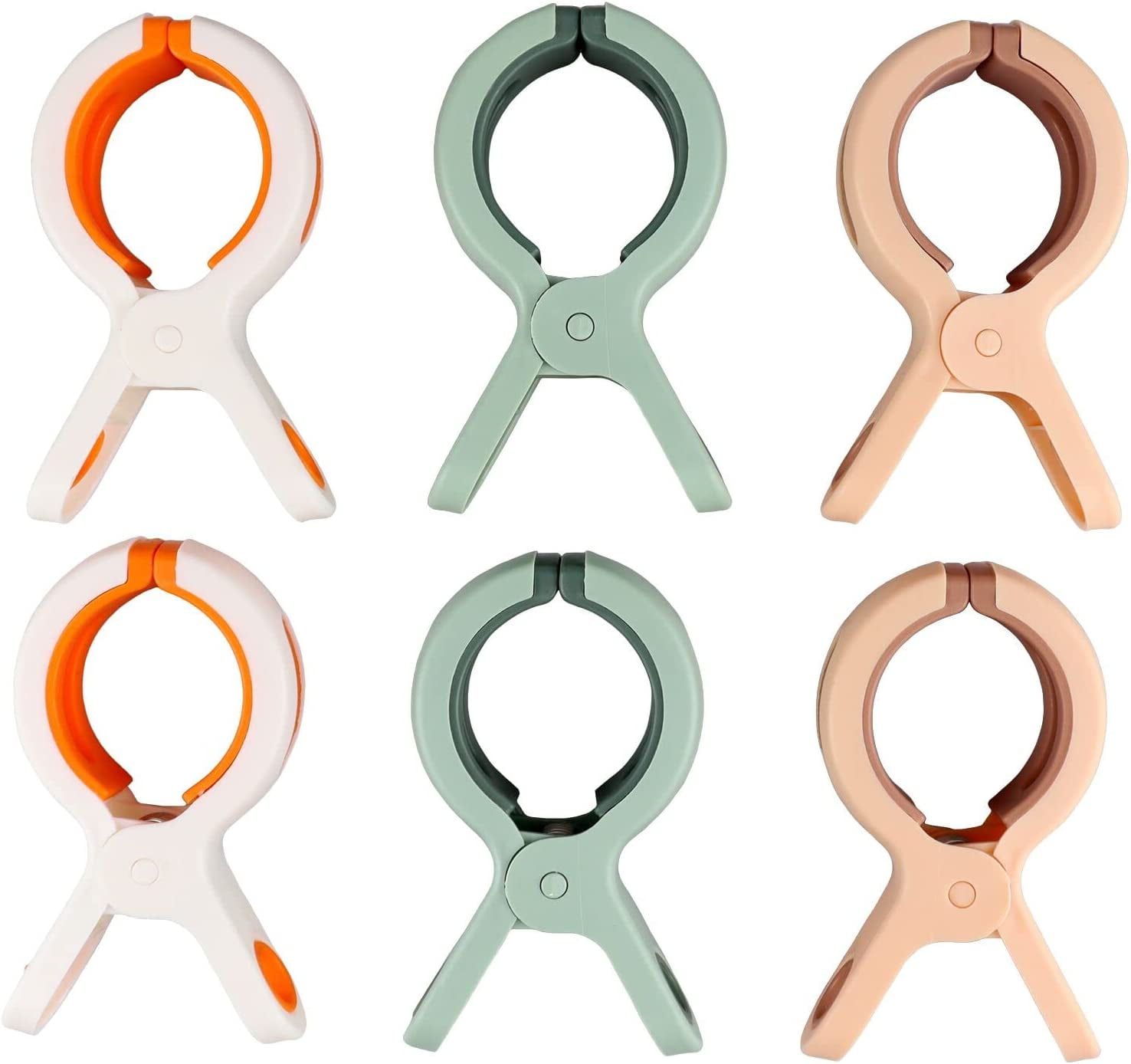 (Paquete de 6) Pinzas grandes para ropa – Pinzas resistentes al viento ...