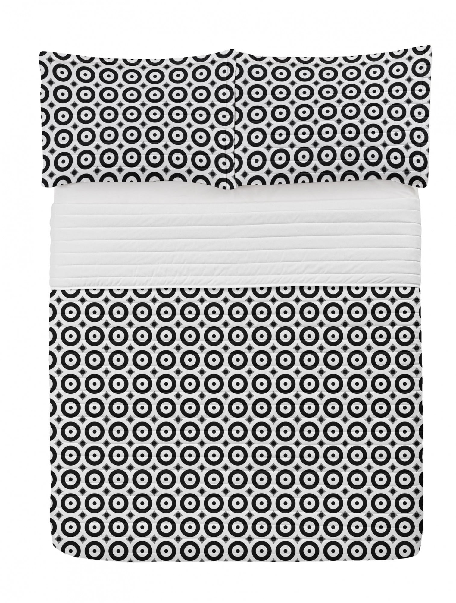 Abstract Microfiber Bedspread Set, Minimalist Pattern Repetitive ...