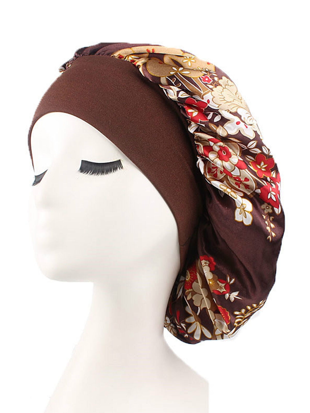 Cathery New Elegant Women Silk Night Sleep Cap Hair Bonnet Hat Head ...