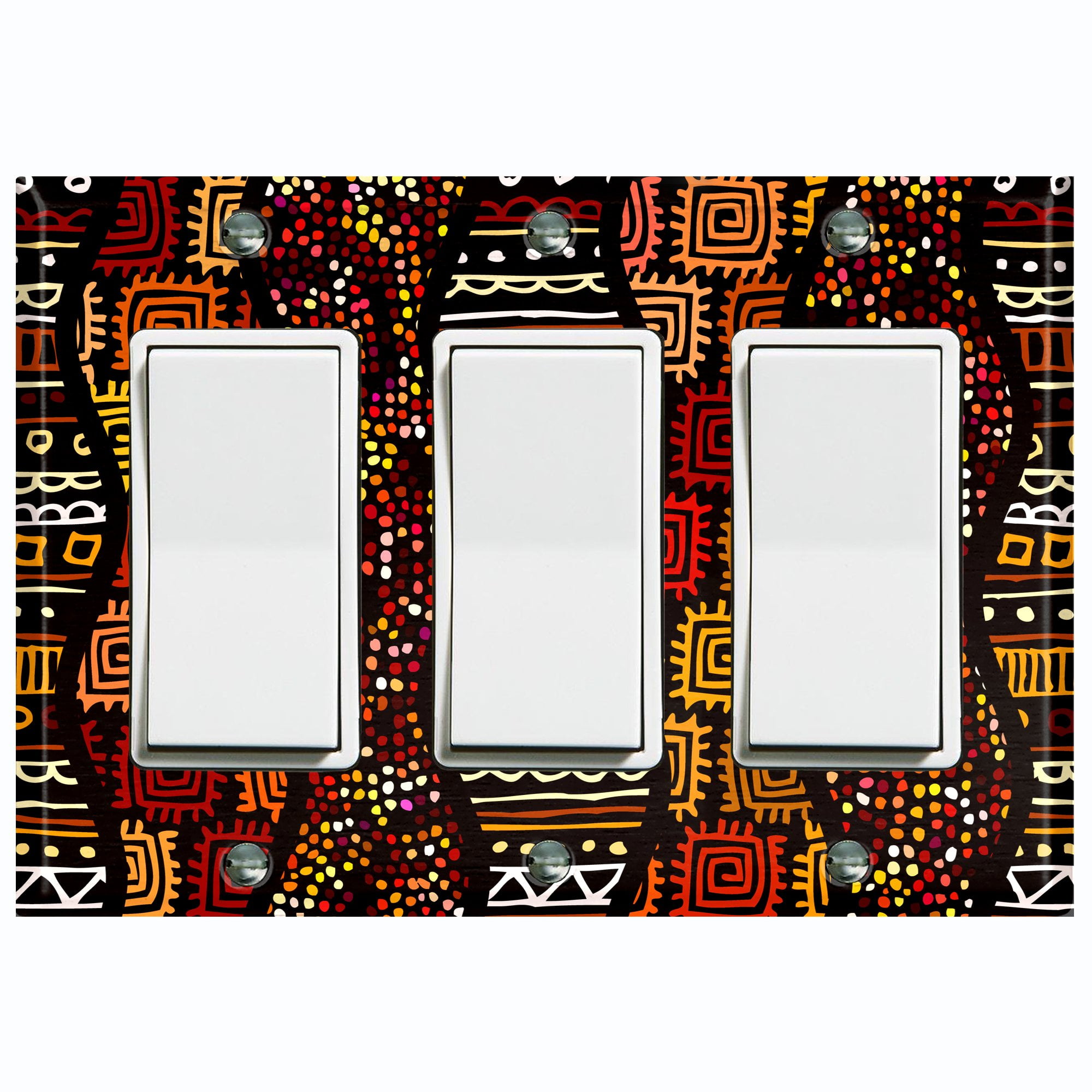 Metal Light Switch Plate Cover Safari African Tribal Art Pattern SFR001 ...