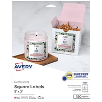 Avery Square Labels, 3" x 3", Permanent, 150 Labels (5659) - Walmart ...
