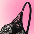 Floral Lace Push Up Bra Womens Cute Bow Underwire Adjustable Strap Thin ...
