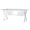Modway Sector 71" Glass Top Glass Office Desk in White - Walmart.com