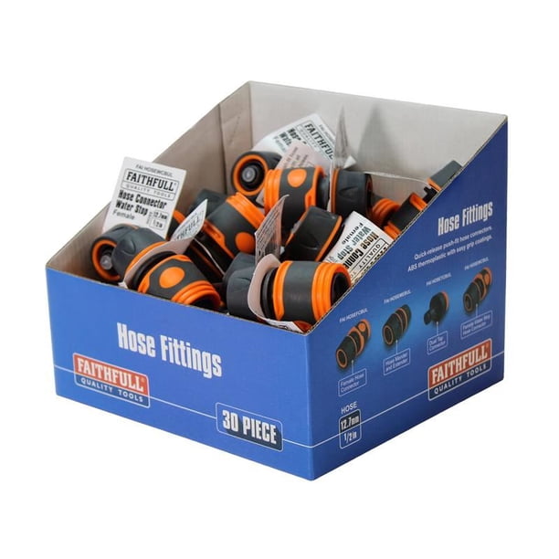 Faithfull - Plastic Water Stop Hose Connector 1/2in (Box 30) - Walmart.ca