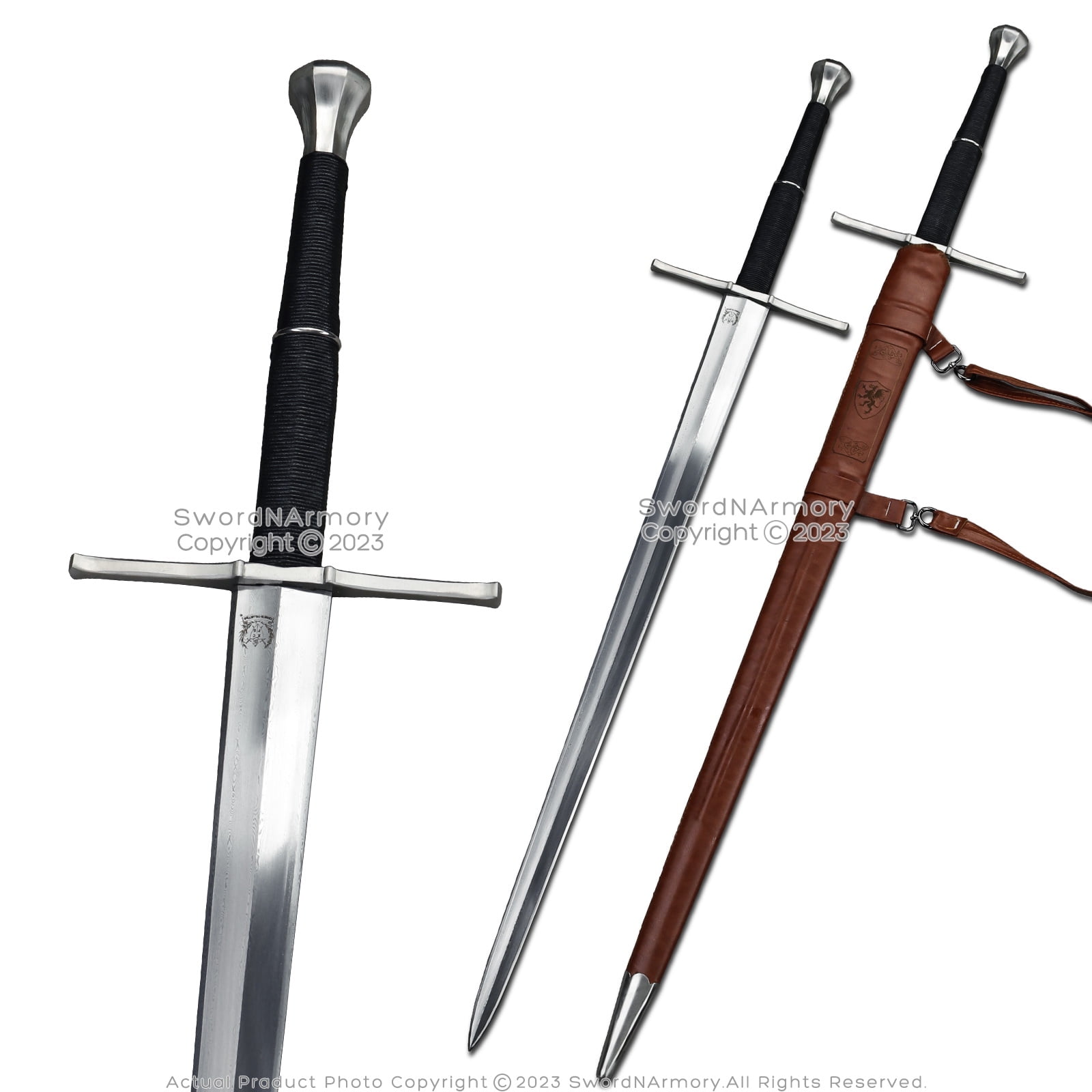 48” Hand-Half Hero Long Sword Type XV B 1 G T P Carbon Steel Sharp ...