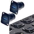 Goodhd 2Pcs Usb 3.0 D-Type Usb Panel Mount Female To Female Pass ...