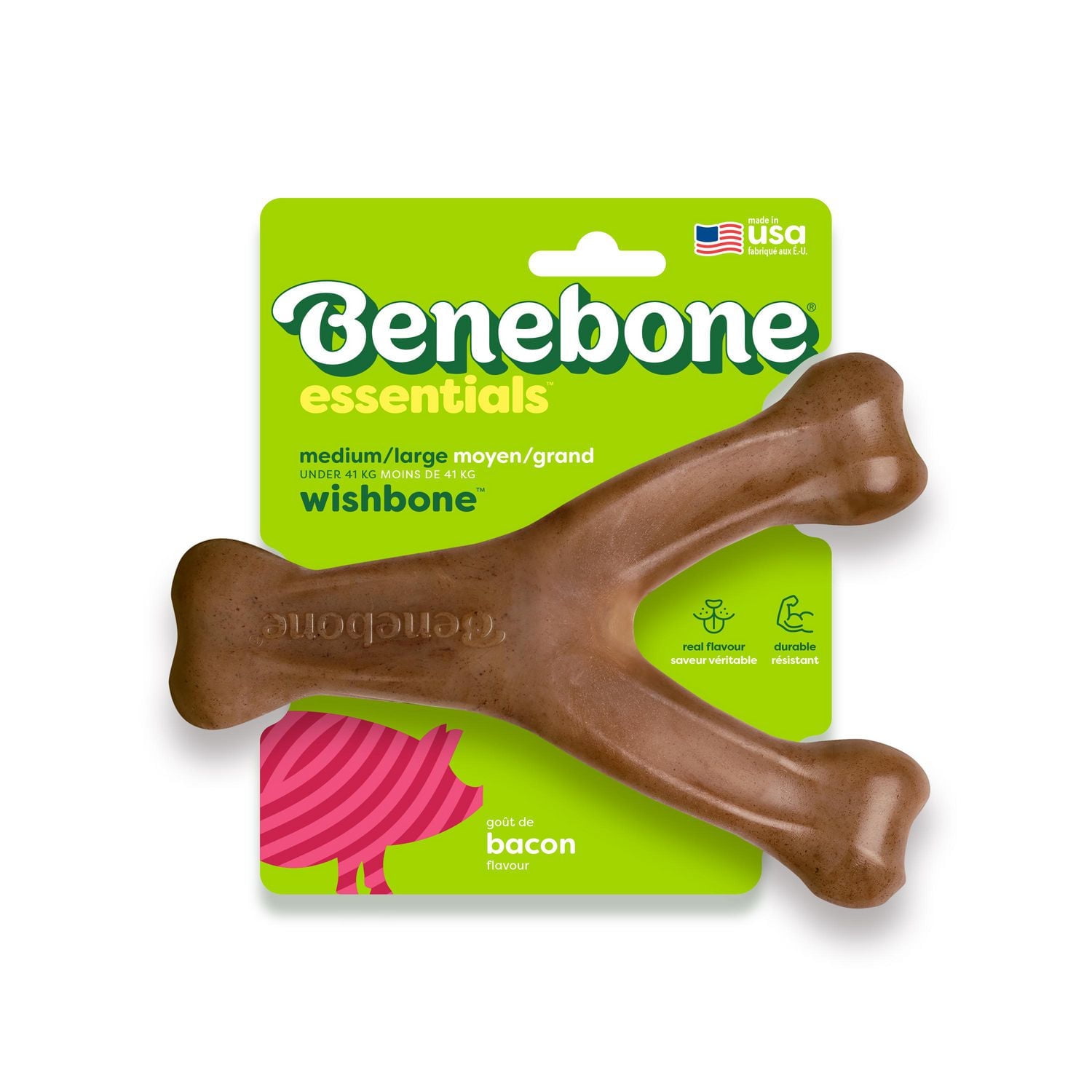 Click here for Benebone Essentials Wishbone Bacon  M/L prices