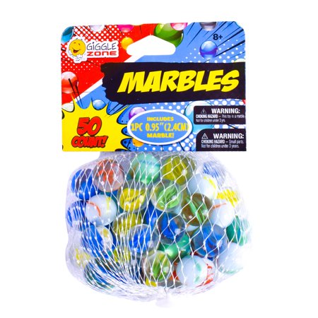 Sunny Days Entertainment 50 Piece Marbles - Colorful Glass Marble for ...