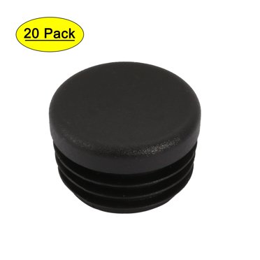 Round Chair Leg Pipe Tube Insert Blanking Cover Plug Black 16mm Dia ...