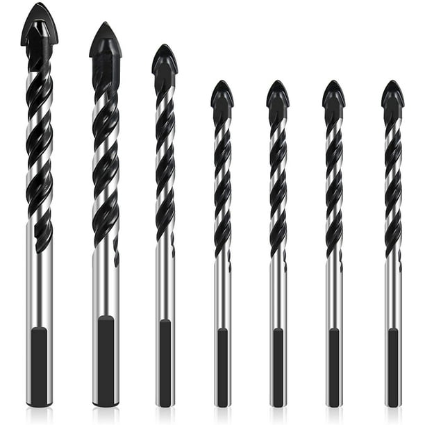 Triangle Alloy Hole Saw Set, 7-Piece Glass & Tile Drill Bits, 6-12mm ...