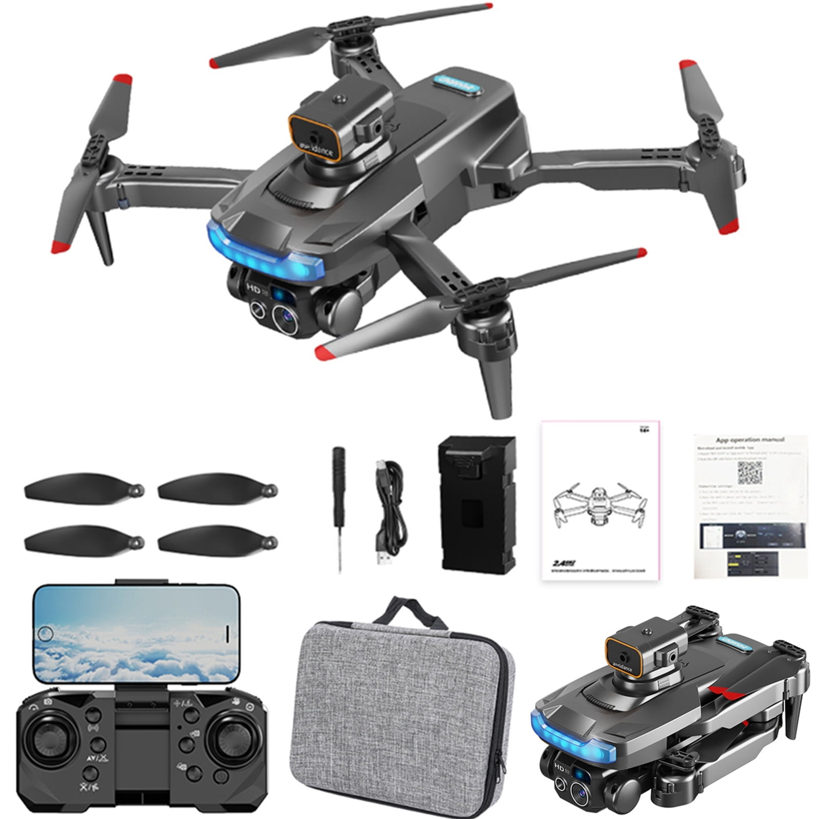wavsuf Drones with Camera for Kids and Adults 4K HD Camera Foldable FPV ...