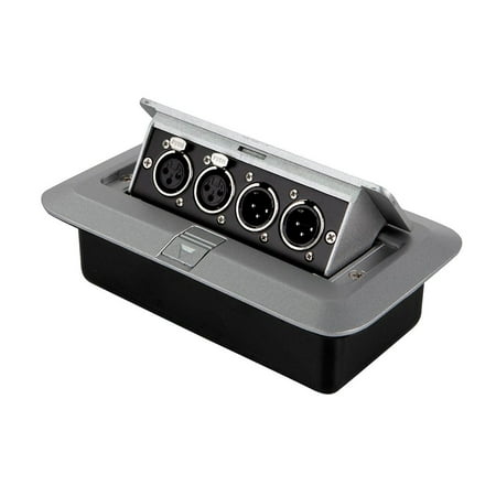 Monoprice Table-Top 4-Channel Pop-Up Audio Box 2 XLR M, 2 XLR F For ...