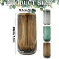 Vertical Ribbed Glass Vase, Cylinder Flower Vase for Home Decor, Modern ...