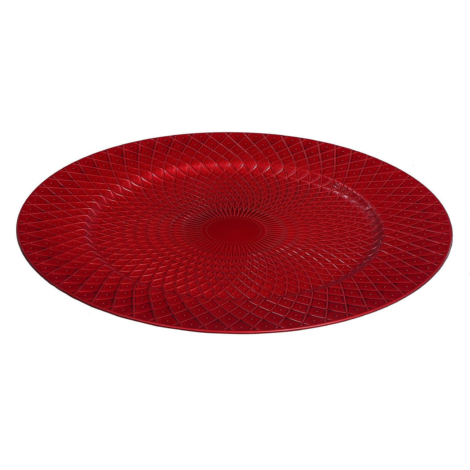 Click here for Ih Casadécor Charger Plate (Dotted Diamond) (Red)... prices
