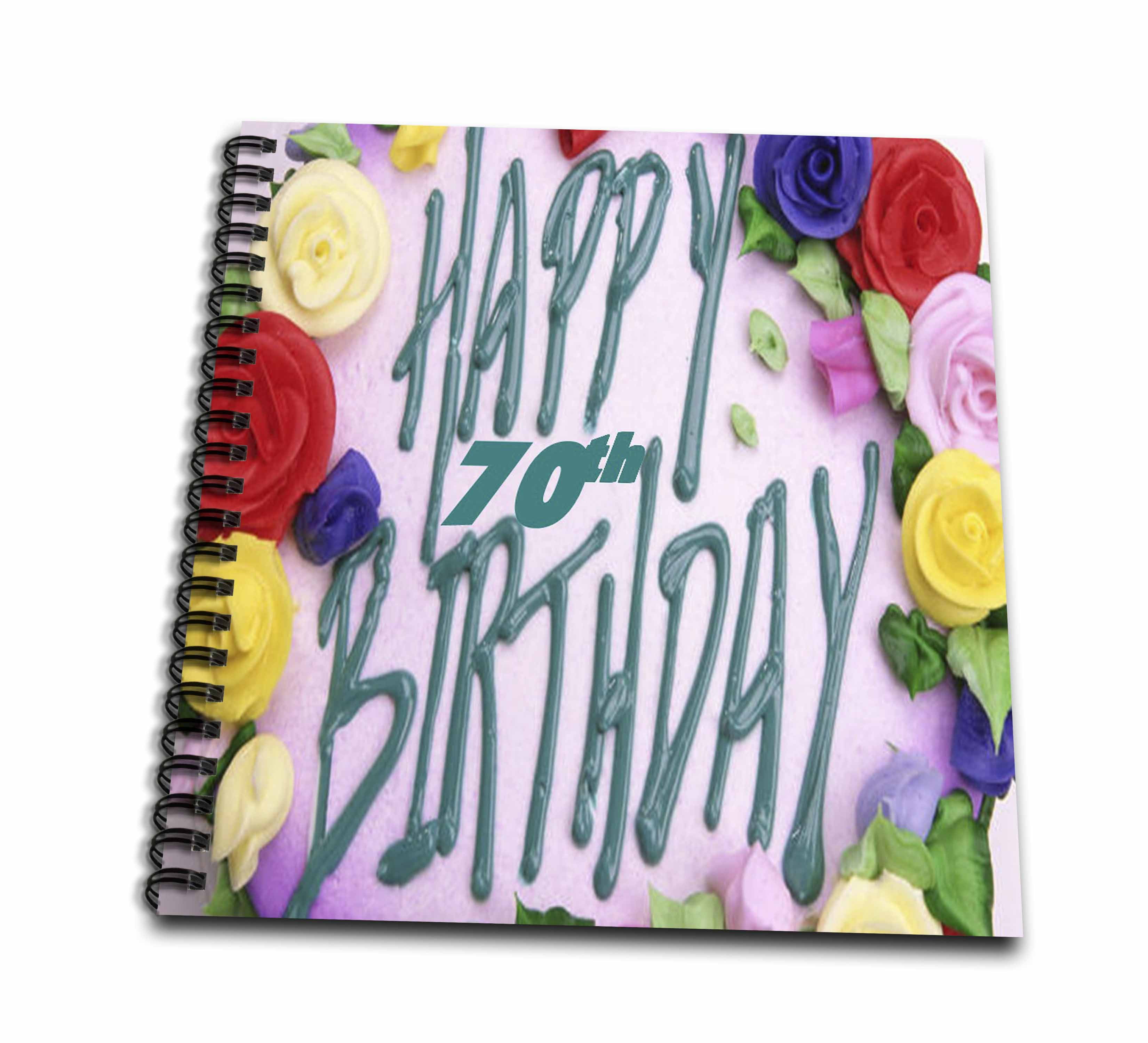 3dRose Happy 70th Birthday - Drawing Book, 8 by 8-inch - Walmart.com