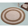 Saffron Fabs Bath Rug, 36" Round, Two Tone Reversible Solid Color ...