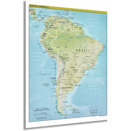 HISTORIX 2021 South America Map Poster - 18x24 Inch South America Wall ...