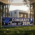 HaCpiu Graduation Background Flag Banner, 9.8Ft Purple Congrats Class ...