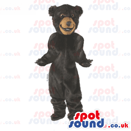 Customizable Plain Dark Brown Plush Bear Animal SPOTSOUND Mascot ...
