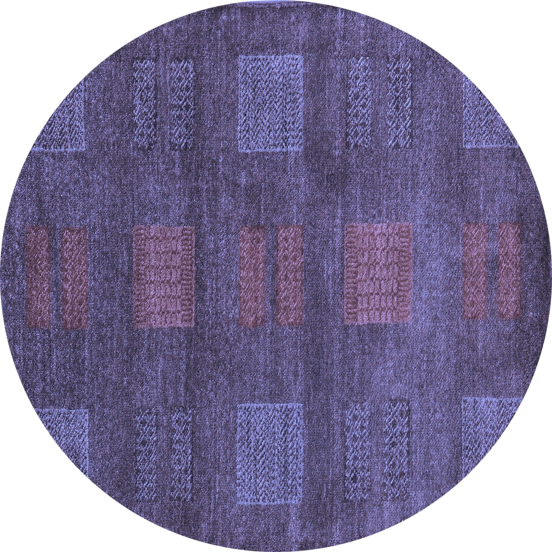 Ahgly Company Indoor Round Abstract Blue Modern Area Rugs, 6' Round ...