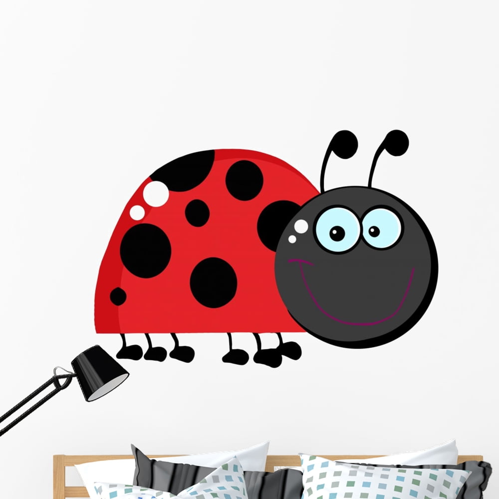 Ladybug Character Wall Decal Mural by Wallmonkeys Vinyl Peel and Stick ...