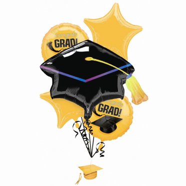 Anagram Congrats Grad Cap School Colors Cluster SuperShape 31in Foil ...