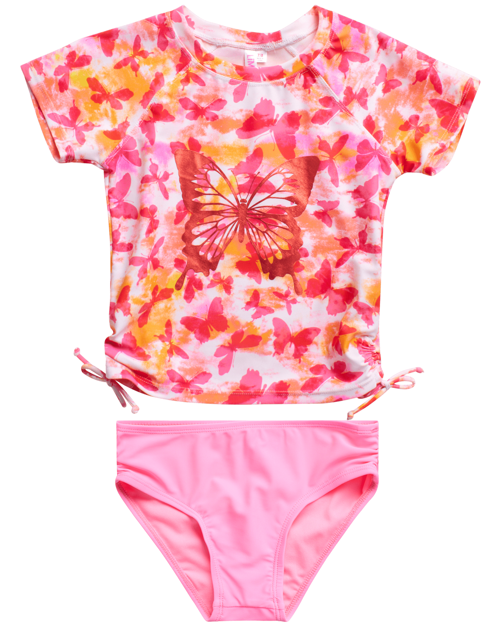 Limited Too Girls Rash Guard Set Upf 50 Two Piece Swim Shirt And