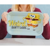 Nickelodeon SpongeBob SquarePants "Weird. Don't Care." Tin Tray | 11 x ...
