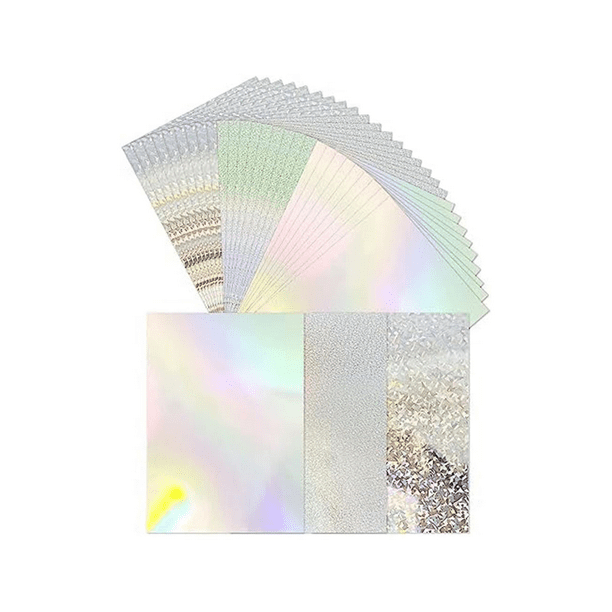 30-Pack Metallic Holographic Cardstock Shiny Fluorescent A4 Thick ...