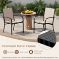 4-Pack Outdoor Dining Chairs – Light Brown High-Back Metal Patio Chairs ...