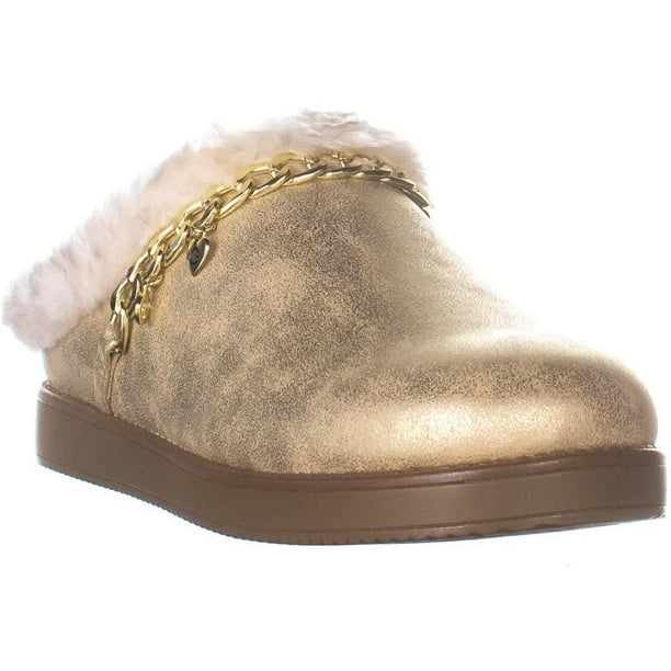 GUESS - Womens G By Guess Ariella2 Slip On Flat Slippers, Gold, 8 US ...