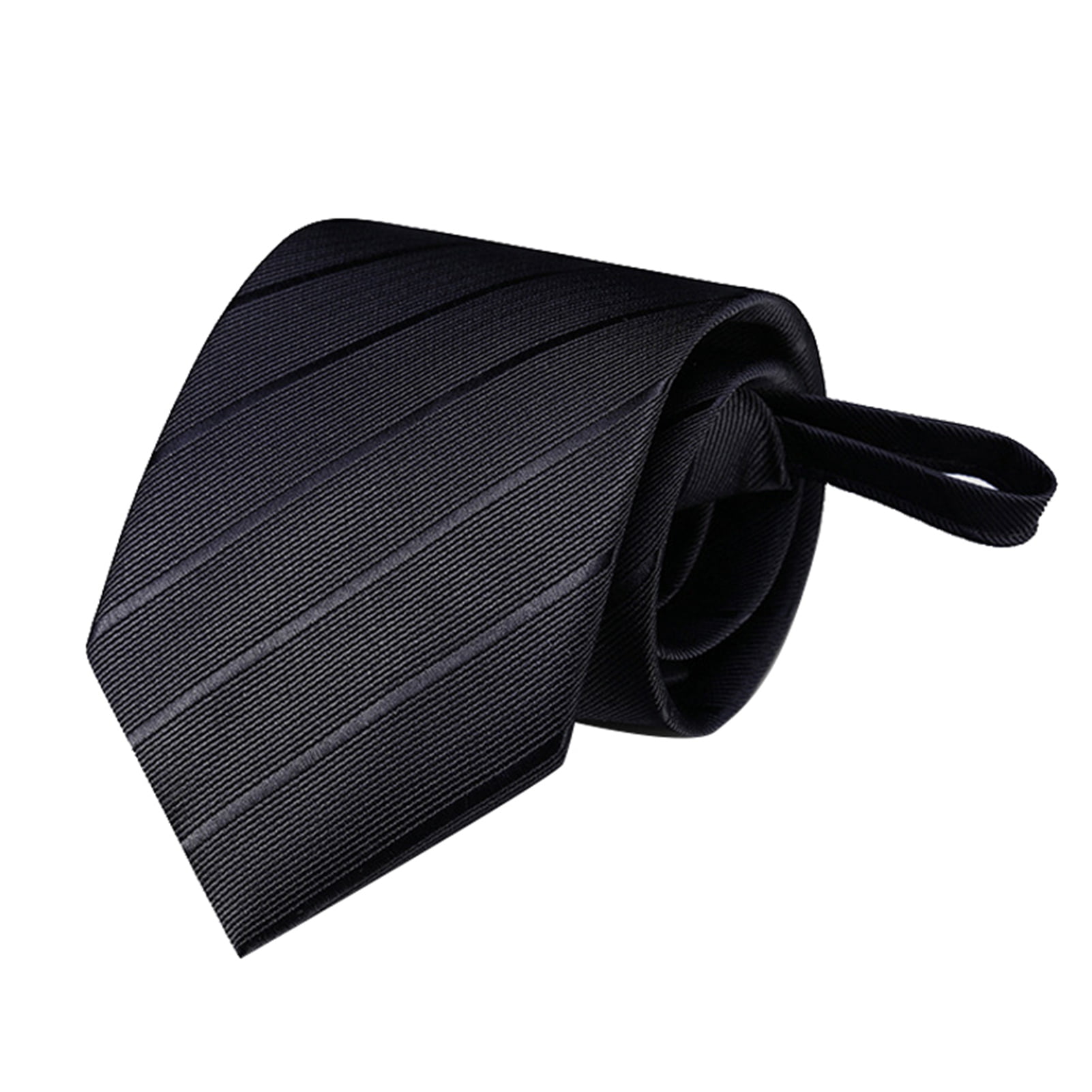 Corbata Slim Fit Para Hombre, Corbata Negra Preatada Con Cremallera ...