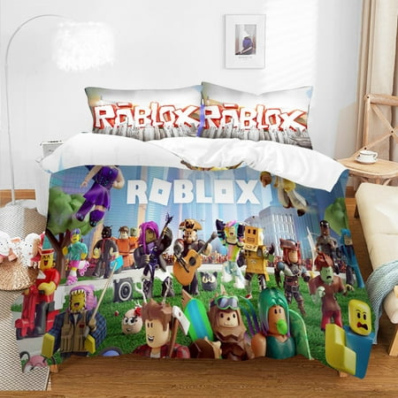 Roblox Three-piece Bedding, Quilt Cover Suit, Cartoon Printing, Boys ...