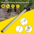 Diamond Knife Sharpener Steel Honing Rod Oval Stick Kitchen Sharpen ...