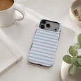 Blue Pastel Striped Tough Phone Case for iPhone 17 16 15 14 13 12 11 ...