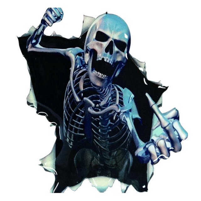 Tohuu Skeleton Car Stickers Spooky Skeleton 3D Visual Effect Wall Decal ...
