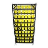 Erie Tools® Heavy Duty 60 Bin Parts Rack for Garage Organization ...