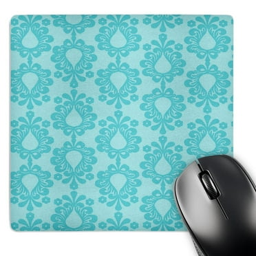 3dRose, Quatrefoil Pattern Aqua Blue and Lime Green, Mouse Pad ...